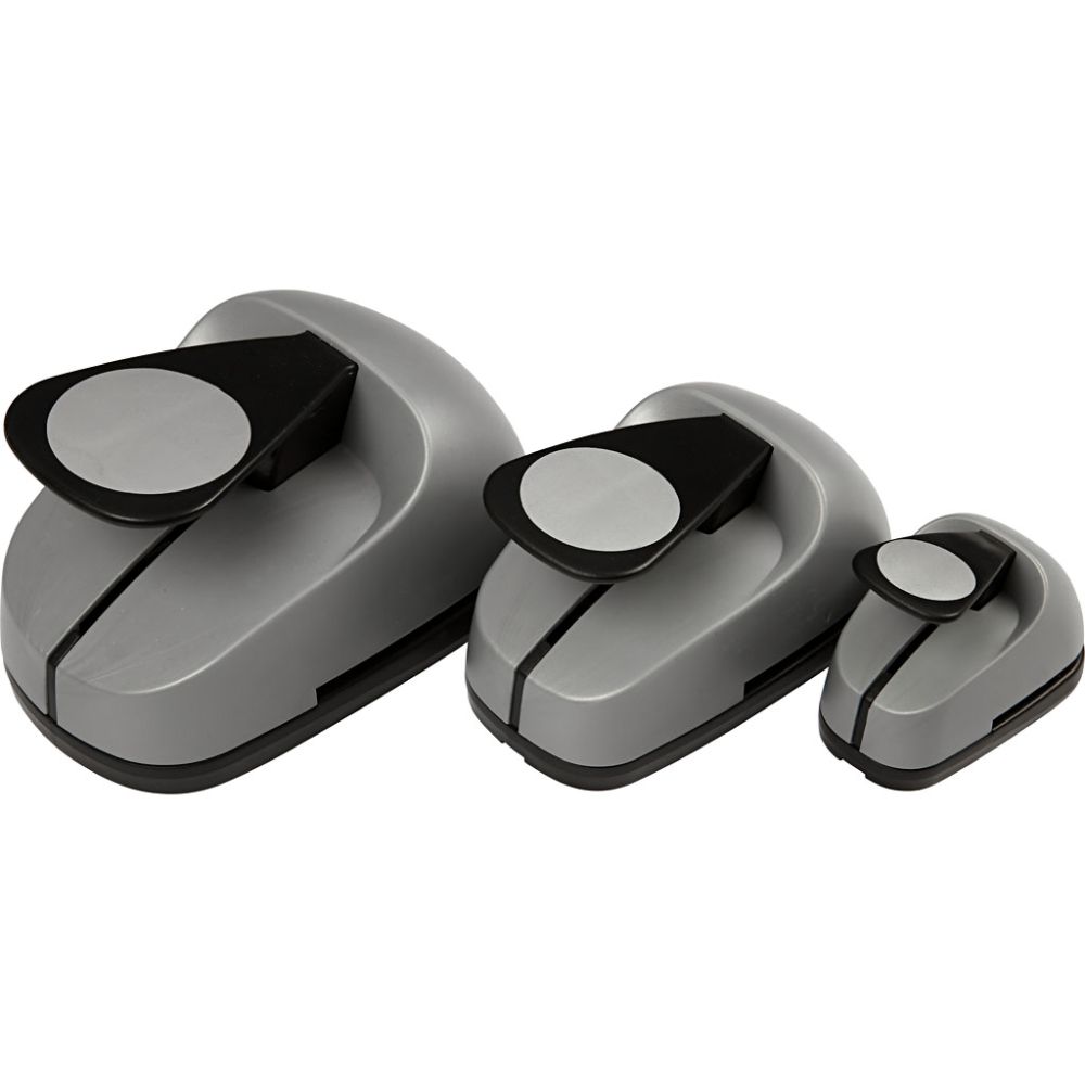 3-Piece Nested Circle Craft Punch Set - 25/49/75mm Paper Punches for S ...