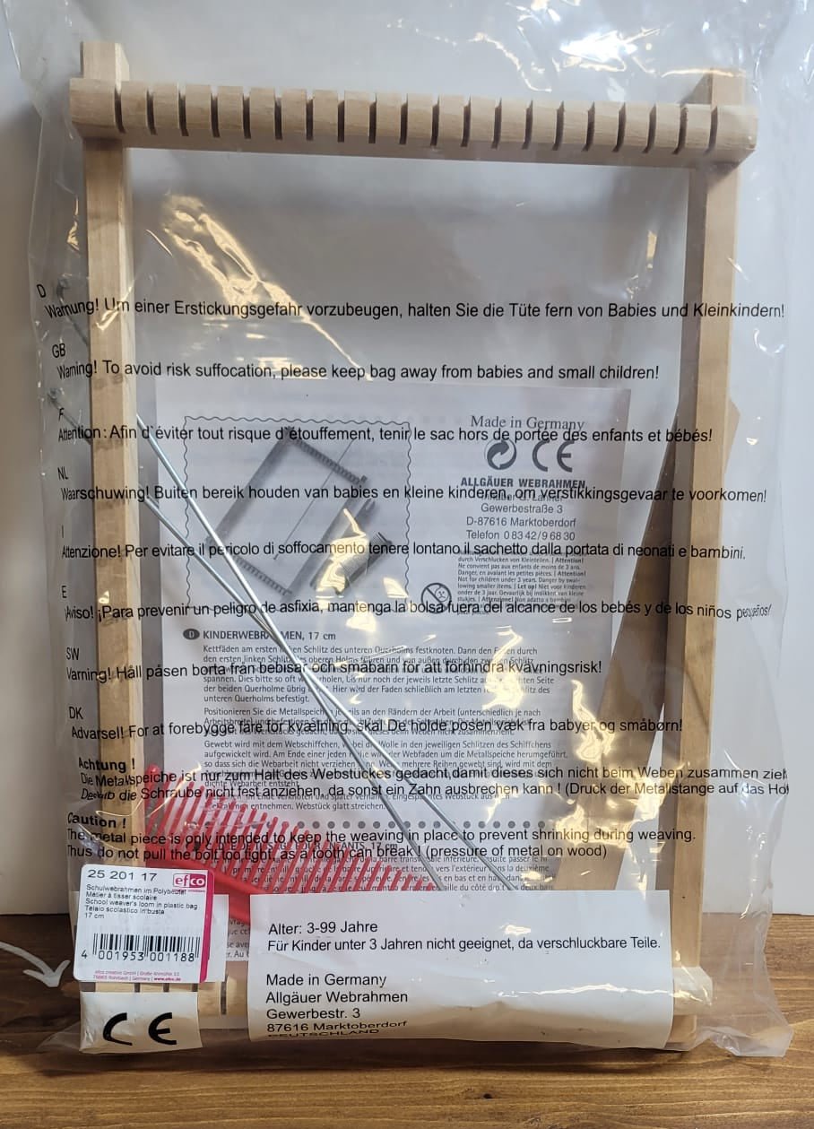 School Weaver's Loom 17cm Made In Germany Shuttles Easy Kit Instructio ...