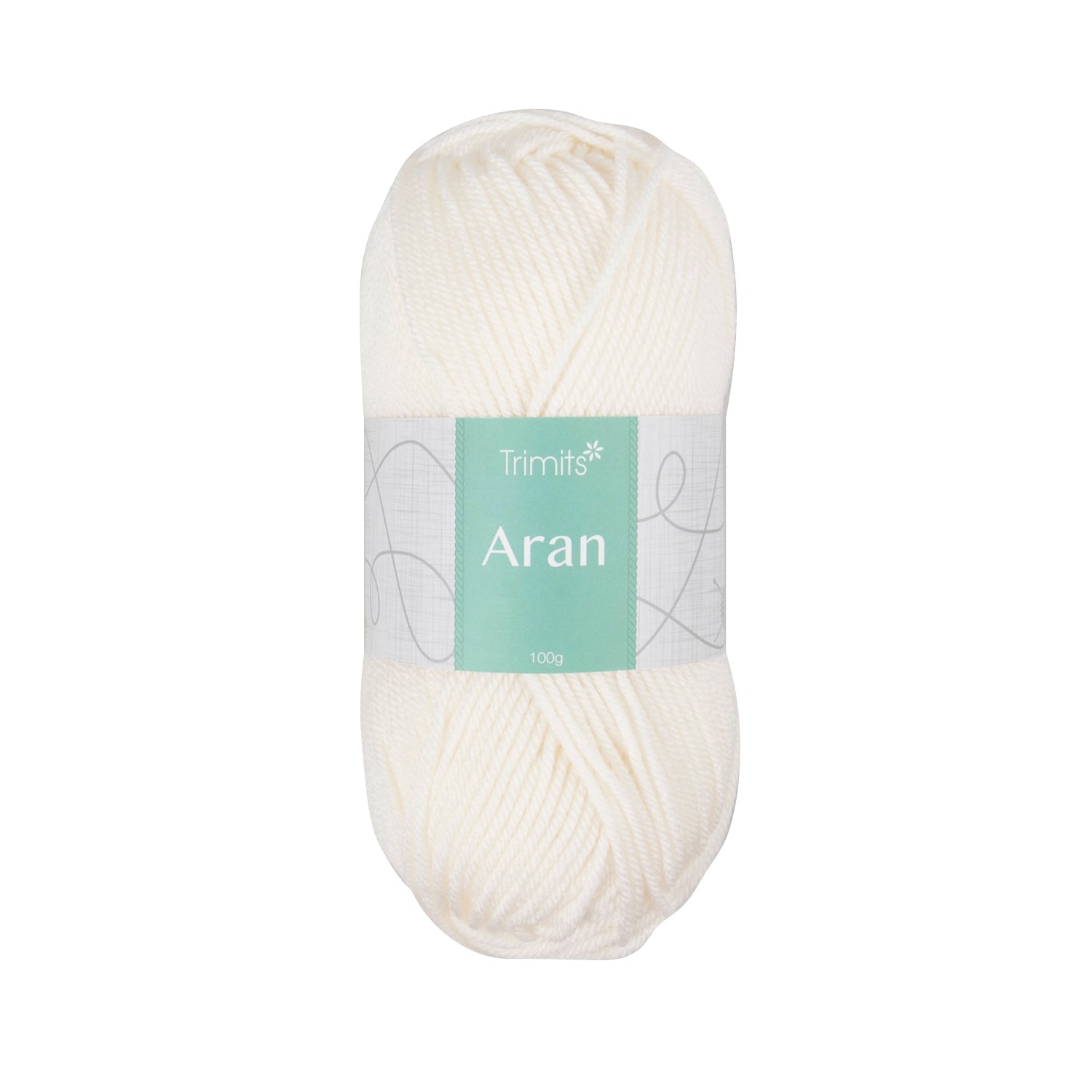 Trimits Cream Aran Weight Acrylic Yarn - 165m Soft Knitting & Crochet ...