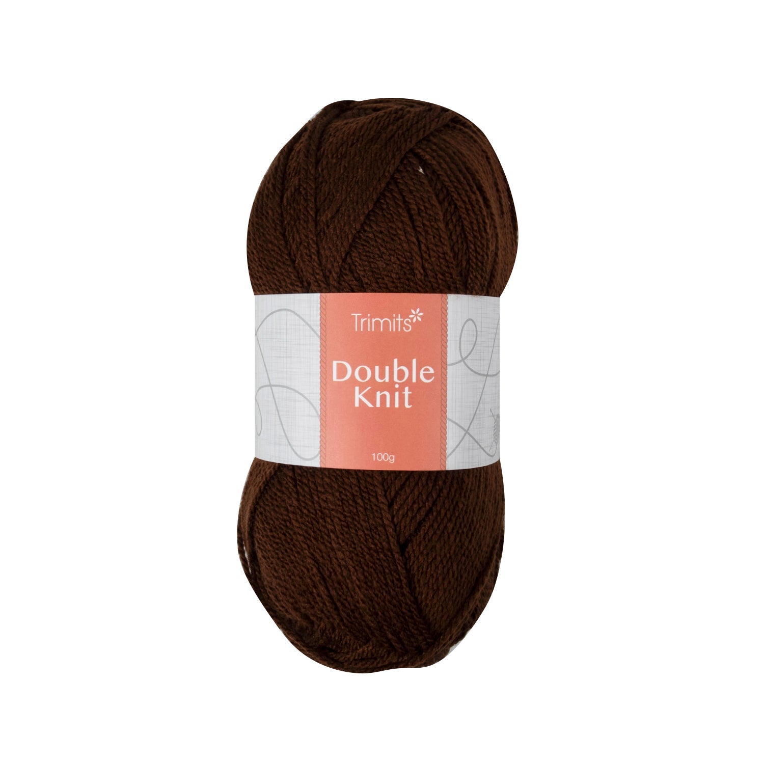 Trimits Double Knitting Chocolate Acrylic Yarn - 280m Soft Mid-Weight ...
