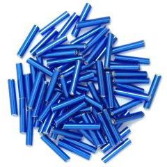 Royal Blue long bugle glass beads – Home-Crafts